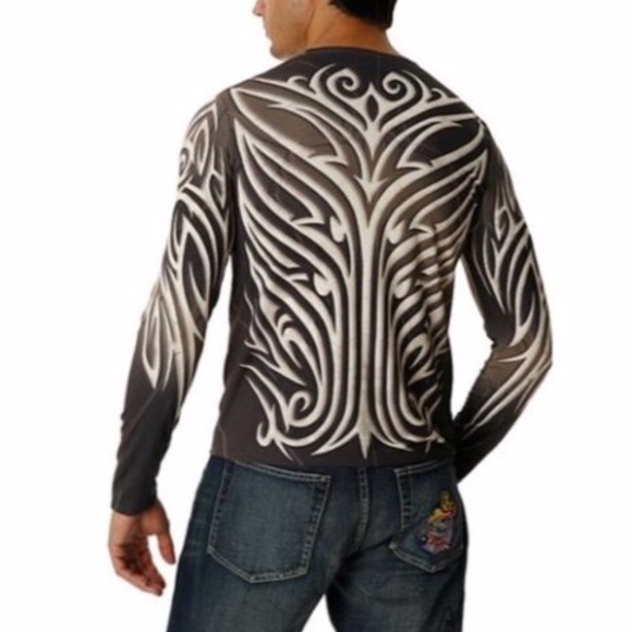 YMX YELLOWMAN | Shirts | Ymx Mens Leo Tribal Tattoo Graphic Tee Shirt ...